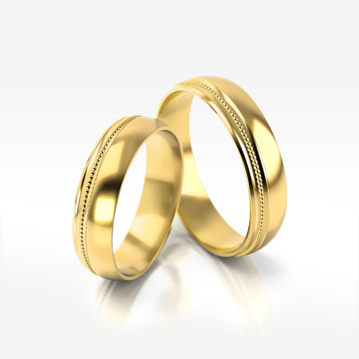 Obrączki ślubne z dwukolorowego złota 5mm V-245x - Sklep jubilerski ...